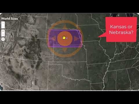 Which is larger: Kansas or Nebraska?