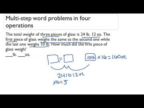 Multi-Step word problems in four operations