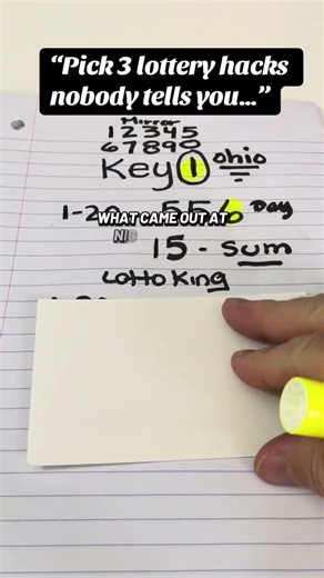 Pick 3 lottery hacks nobody tells you 👀 #Pick3Lottery#LotteryHacks#shorts#pick3