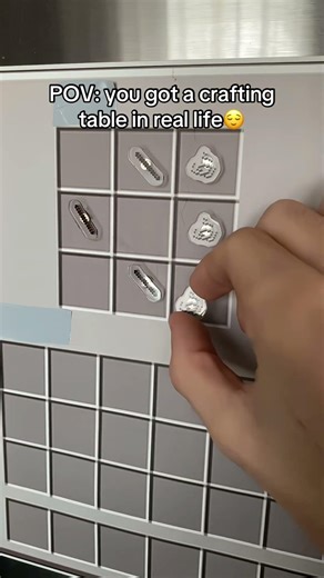 Minecraft crafting table is in real life 😌#minecraft #crafting #table #irl #nostalgia #magnet #usa