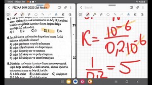 İşığın difraksiyası.Difraksiya qəfəsi.İşığın polyarlaşması.Dalğa optikası. (DİM-2023 test toplusu)