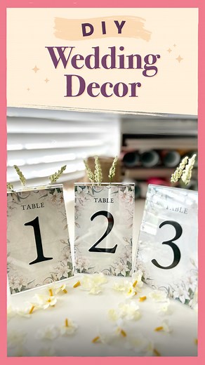 7.4K views · 34 reactions | ✨ Transform your wedding venue with DIY Wedding Decor like these table numbers, that speaks volumes of love.  Studio allows you the ease of creating enchanting pieces for your dream wedding.  What's your dream decor element? Let's inspire each other! 朗. #creativefabricacrafts #handcraftyourdreamwedding #craftyourdreamwedding #diyweddingcraft #weddingcraft #weddingdecor #diywedding #diyweddingdecor #studioinspiration | Creative Fabrica | Facebook