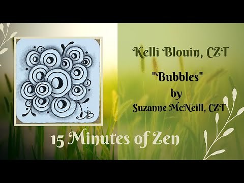 15 Minutes of Zen! Beginner Zentangle® method of drawing! Bubbles.