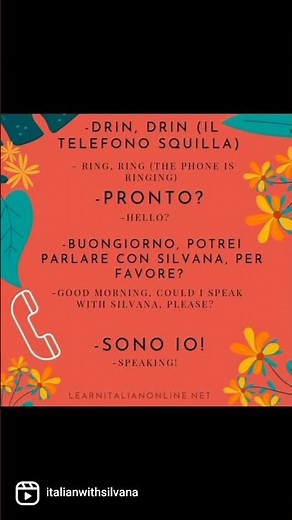 Pronto! Come rispondere al telefono in italiano / Pronto! How to answer the phone in Italian