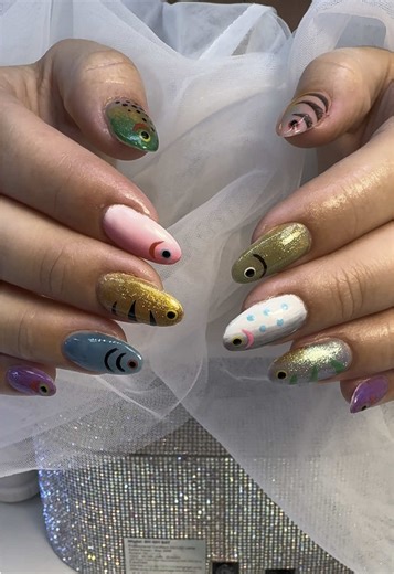 Creative Fishing Lure Nail Art Ideas