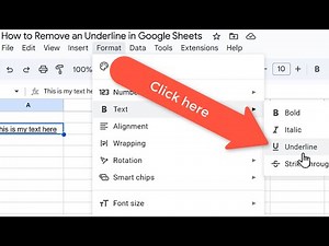 How to Remove an Underline from Google Sheets