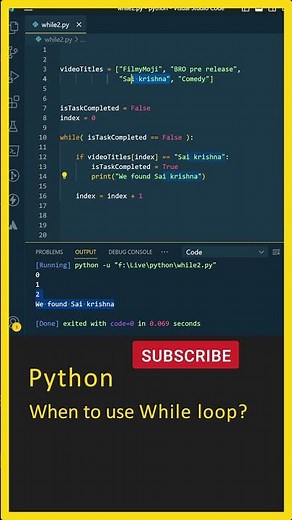 Python for Beginners (When to use While Loop), Python in Telugu, Python Full Course, Learn Python