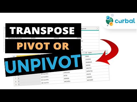Transpose, pivot or unpivot in Power Query?