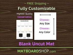 Blank Conservation Mat | NO OPENING - Etsy