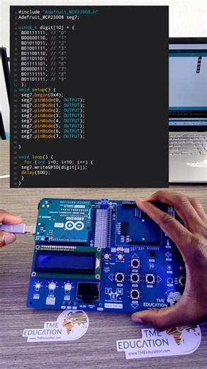 Arduino Based Board TME EDU ARD REV2 to manipulate 7 Segment Display | Upload Ideas with Itamar