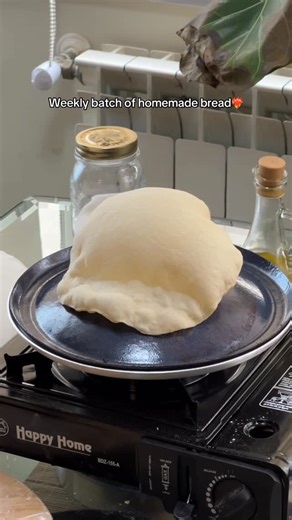 The first ceramic coated portable Saj kit on Instagram: "Have you ever seen bread this fluffy? ☁️ Link in bio for your cloud bites😊 #sajvoyage #fyp #bread #recipe #lebanon"