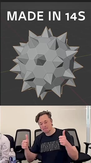 Nexus on Instagram: "Make Spiked Shapes in 14 Seconds! ⚡️🔷 Stop modeling spikes manually. Here is the fastest workflow in Blender to create a Morningstar or mace shape using Vertex Bevel. The Shortcut Workflow: 1️⃣ Edit Mode > Select All Faces 2️⃣ Vertex Bevel: Shift + Ctrl + B 3️⃣ Inset Faces: I (Hold Shift for precision) 4️⃣ Extrude along Normals: Alt + E 5️⃣ Collapse / Merge at Center 💾 Save this Reel for your next Hard Surface project! 🚀 Link in Bio for more in-depth 3D tutorials on my Yo