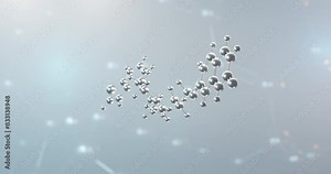 Brexpiprazole rotating 3d molecule, molecular structure of atypical antipsychotic, seamless video