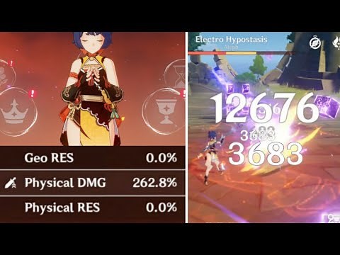 Lv.90 Xiangling but GONE PHYSICAL - Xiangling Physical DPS Build
