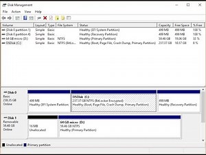 Disk management to create Unallocated Free Space to install Kali Linux (dual boot with windows)