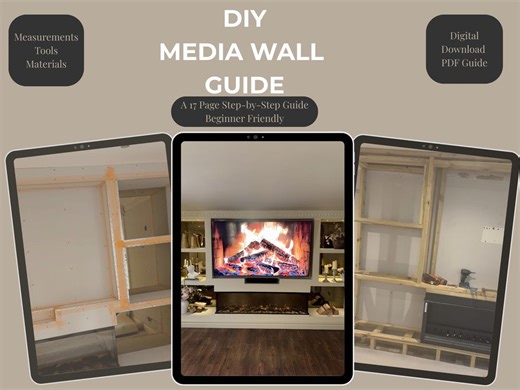 DIY Media Wall Build Guide | Fireplace & TV Wall Plans (PDF Download) - Etsy Canada