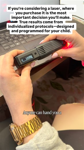 If you’re considering a laser, where you purchase it is the most important decision you’ll make. In photobiomodulation, outcomes aren’t determined by the device alone. They’re determined by who designs the protocol, how it’s programmed, and whether it’s individualized for your child’s nervous system. True results come from custom protocols—intentionally designed, precisely placed, and programmed before the laser ever reaches your home. At OTEIM, we don’t sell generic devices. We deliver medical-