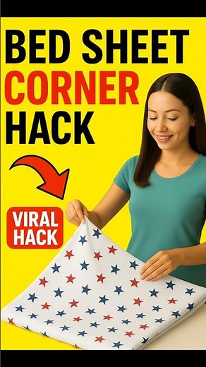 Bed Sheet Corner Folding Hack 🛏 | Easy & Viral Trick You Must Try!