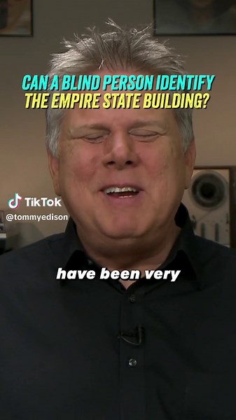 Blind Person Identifying 3D Printed Empire State Building Model