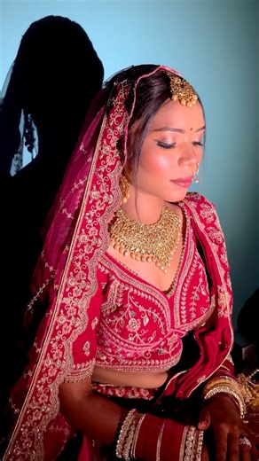 My beautiful bride Puja ❤️😍 #makeup #bride #transition