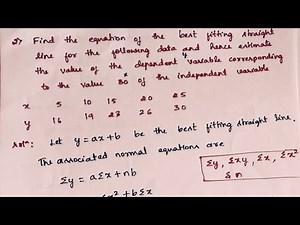 Easily Form the Straight Line Equation y=ax+b | Example Problem 2 | Curve Fitting
