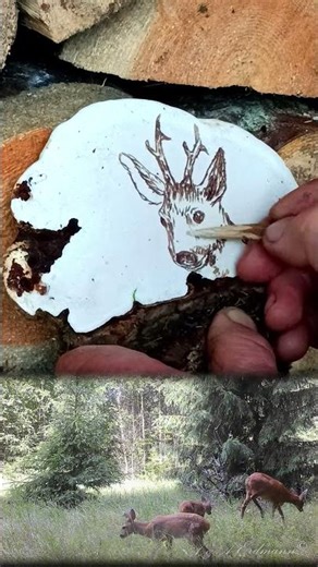 КОСУЛЯ Рисуем на грибах #mushroom #творчество