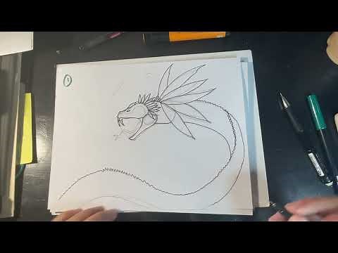 How to draw an Aztec god Quetzalcoatl