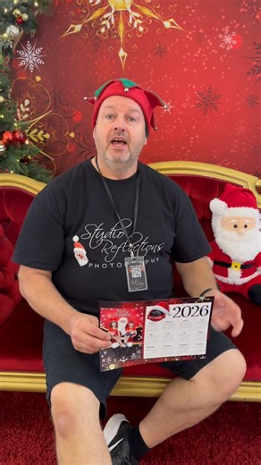 Ho, Ho, Ho! As part of our 25 Years of Santa Photos celebrations - we have a LIMITED OFFER... a FREE 8x12" (A4) 2026 Calendar which includes YOUR Santa Photo! Offer ends on Sunday 14th December... DON'T MISS OUT!! (T&C's Apply) | Studio Reflections Photography