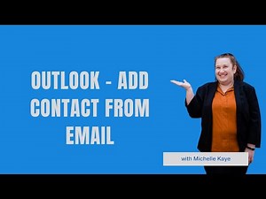Outlook - Add Contact from Email