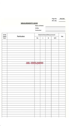 CiviL engineering measurement book