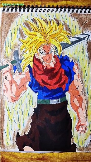 Drawing Trunks full body 🔥 #shorts #youtubeshorts #anime #trunks #dbz