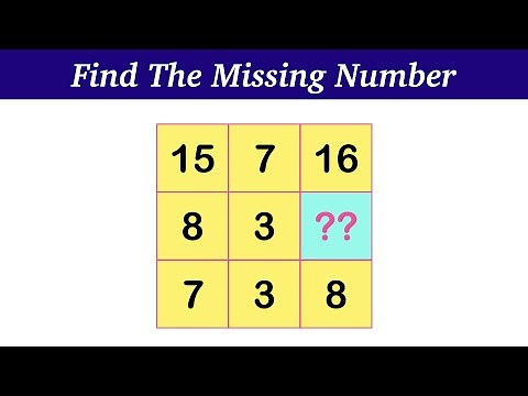 Find The Missing Number Math Table Puzzle || Missing Number puzzle