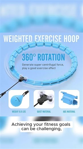 Hula Hoop Fitness Exercise Equipment for All Ages - Adjustable with 24 Detachable Knots for Versatile Use