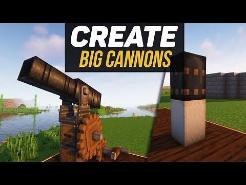 Create big cannons Tutorial / guide 1.18.2 - 1.20.1 Cannon creation (Minecraft java)