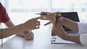 Asian doctors and patients undergo prostate testing. a man consults a doctor Prostate cancer, premature ejaculation, erectile dysfunction Bladder Standard