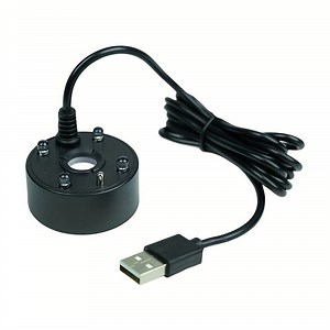 4-LED Mini Mist Maker Fogger for Fish Tanks, Indoor Fountains, Humidifier, Halloween Decorations - USB Powered No Battery Needed