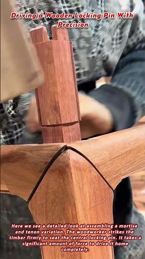 Driving a Wooden Locking Pin With Precision