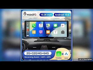 Podofo Carplay Android Monitor 1026 232G Android Wifi GPS Navigation Android Auto Smart Player