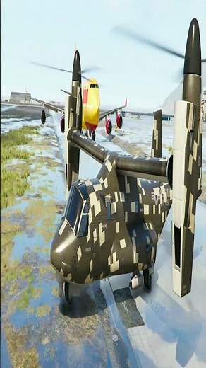 Avenger Tilt-Rotor Clears Runway Just in Time! 🚁✈️