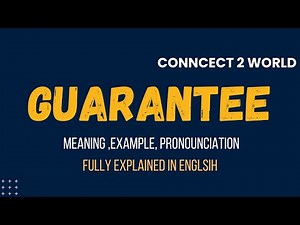 What Does guarantee Means || Meanings And Definitions With guarantee in ENGLISH