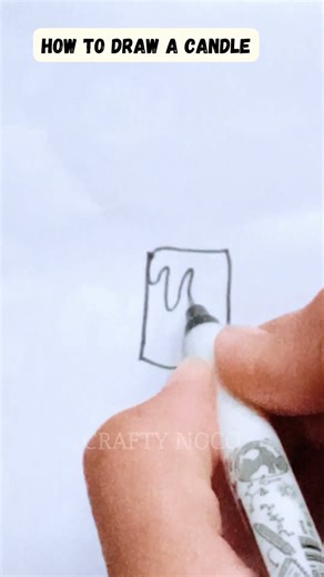 EASY Candle Drawing Tutorial for Beginners 🕯️ Step-by-Step #shorts #diy #craft #drawing