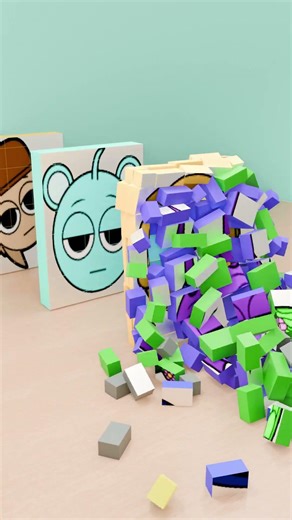 Sprunki Domino effect - Brick Style Simulation! #sprunki