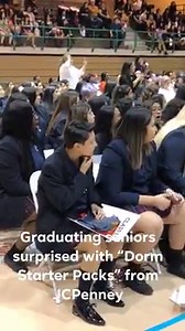 989K views · 10K reactions | JCPenney just surprised every senior at Irma Rangel Young Women’s Leadership School with a College Dorm Room Package (comforter, sheets, pillows, and much more). #DallasISDSeniors | Dallas ISD | Facebook