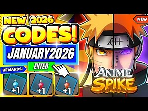 *NEW CODES!!* ALL WORKING CODES IN ANIME SPIKE CODES *JANUARY 2026* | ROBLOX ANIME SPIKE CODES