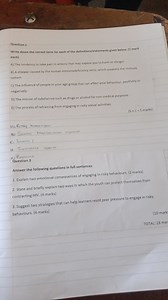 Question 2Write down the correct term for each of the definiti... | Filo