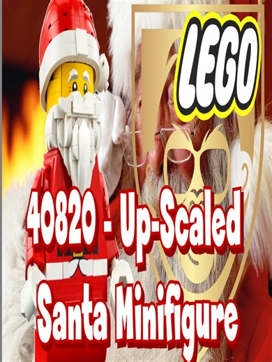 *** Hyper-Speed Lego Building! *** Lego set 40820 - Up-Scaled Santa Minifigure Hello and Welcome back to Phat Monkey 404! Today we are building the Big Man himself! Its that cheerful, loving Santa Claus. St Nicolas was generally dressed in green not red as we know him to be now. He was occasionally dressed in red which is the version Coca-Cola used to advertise which was popularised worldwide. This is set number 40820 and was released in October 2025. Has 761 pieces over 7 bags costing £46.99. L