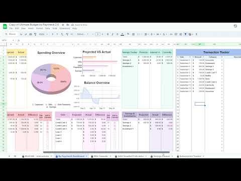 Simple Tutorial for my Budget Spreadsheet for Google Sheets and Microsoft Excel