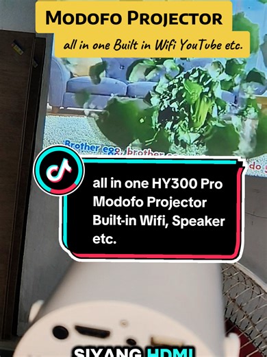 HY300 Pro Modofo Projector: WiFi & Speaker Integration