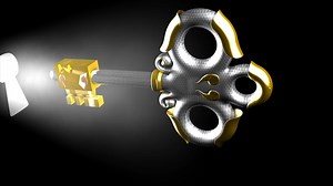 Key unlocking animation, solution, story, starting, final.