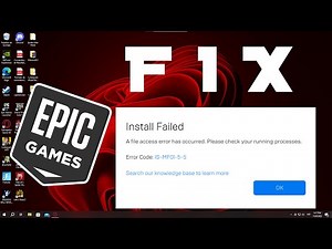 How to FIX Epic Games Error ( IS-MF01-5-5 )